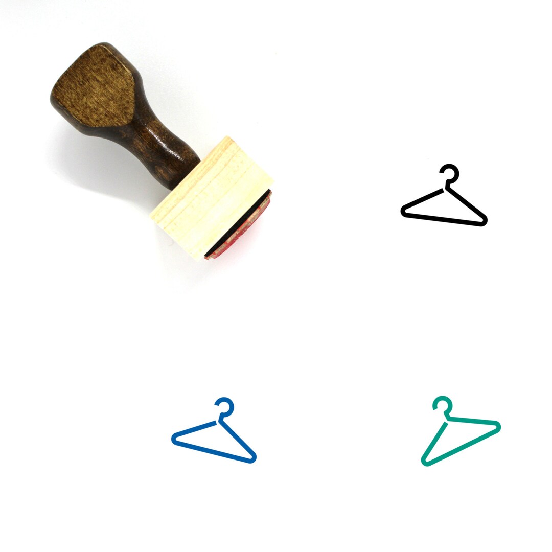 Hanger Wooden Rubber Stamp - Etsy