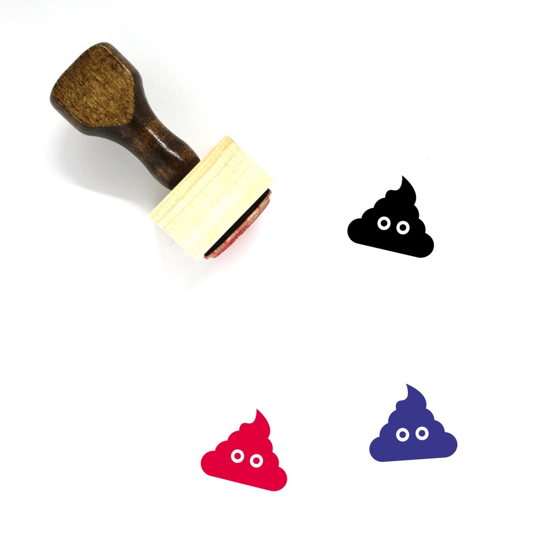 Poop Wooden Rubber Stamp No. 66 - Etsy