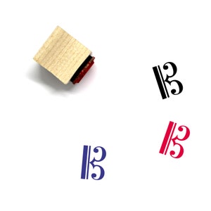 C Clef Wooden Rubber Stamp - Etsy