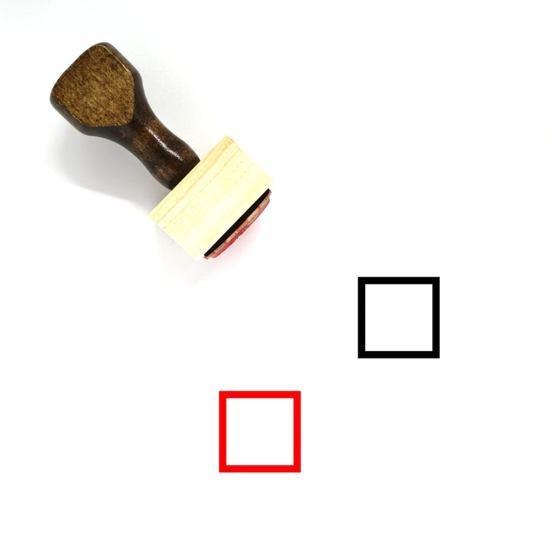 Checkbox Empty Wooden Rubber Stamp - Etsy