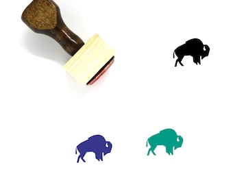 Rubber Stamp Buffalo Bison Animal Stamping Supplies - Etsy