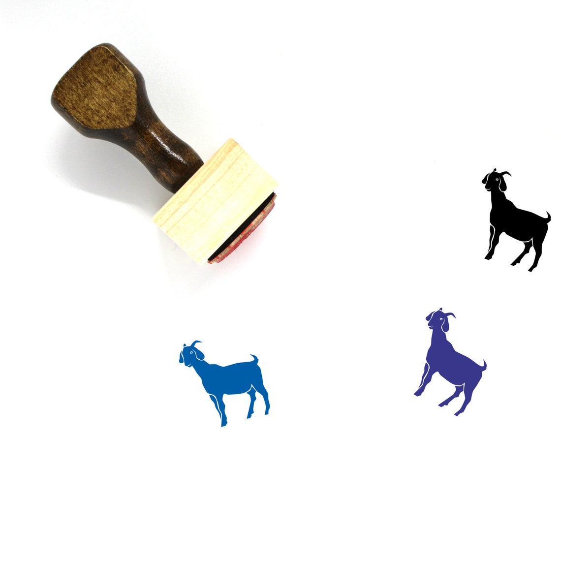Goat Wooden Rubber Stamp No. 42 - Etsy