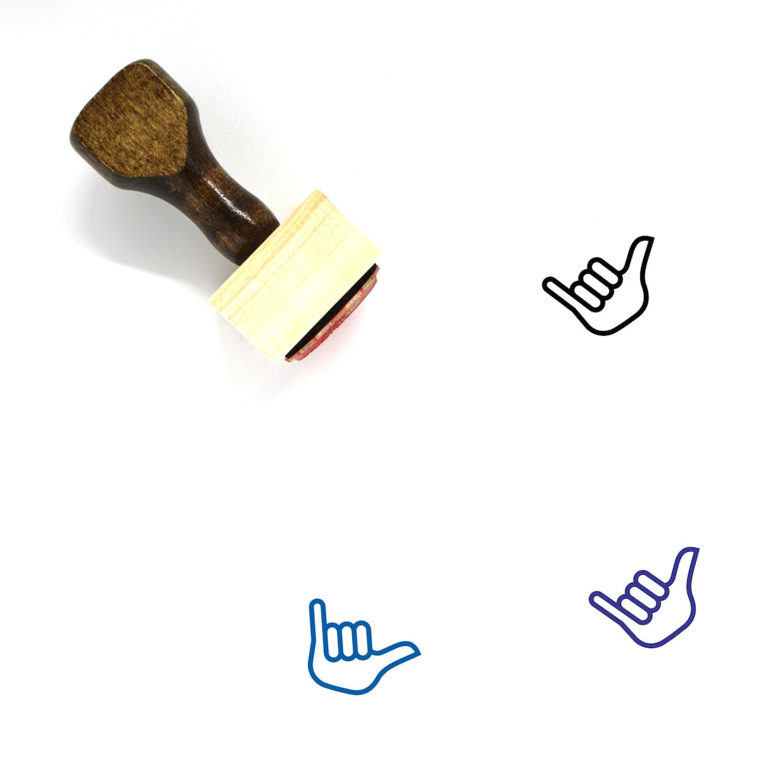 Hang Loose Wooden Rubber Stamp - Etsy