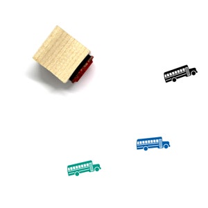School Bus Wooden Rubber Stamp - Etsy