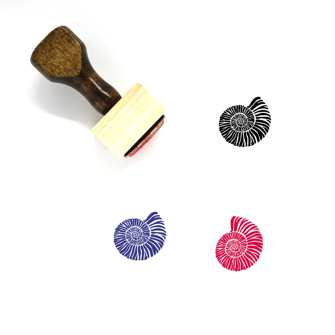 Fossil Wooden Rubber Stamp - Etsy