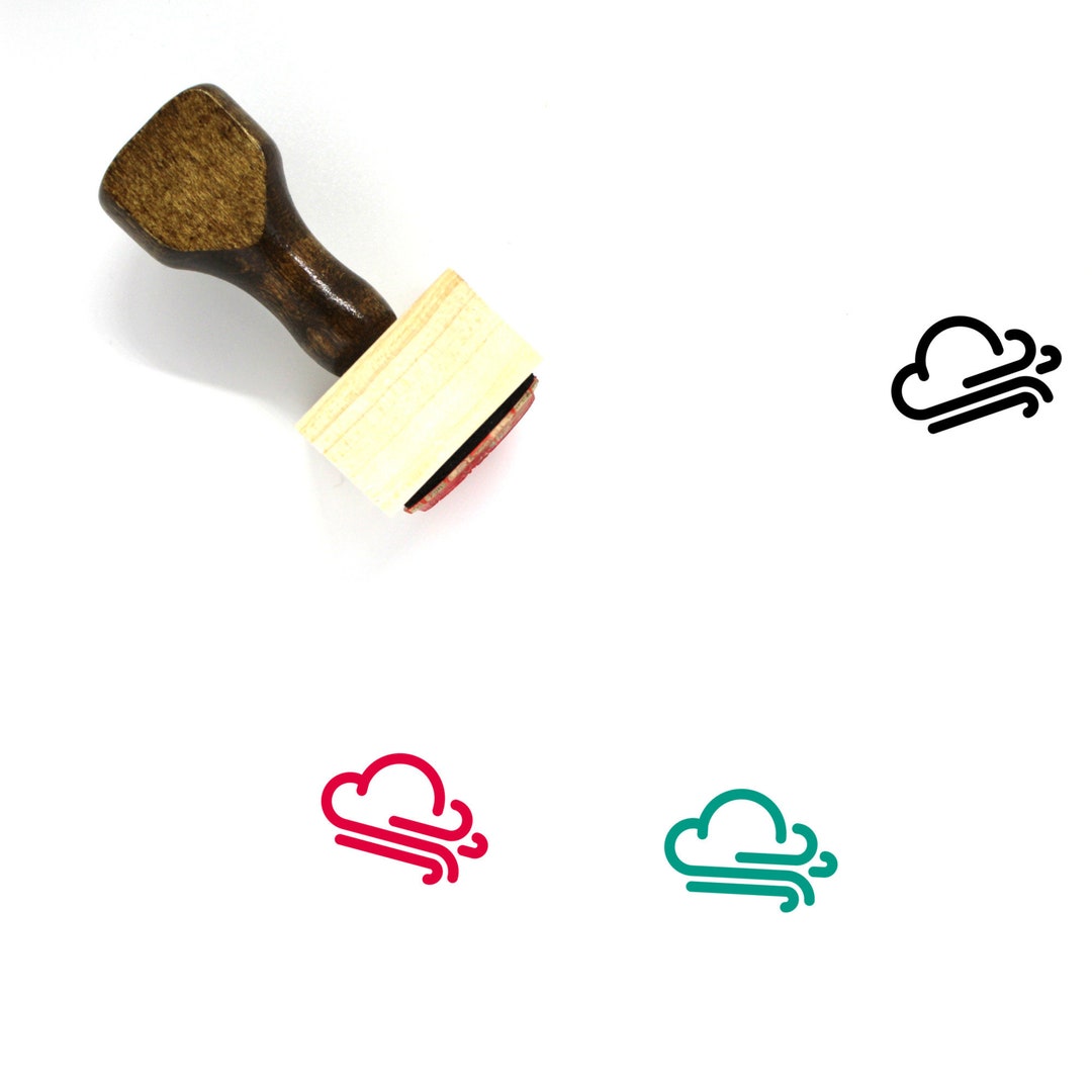 Wind Wooden Rubber Stamp - Etsy