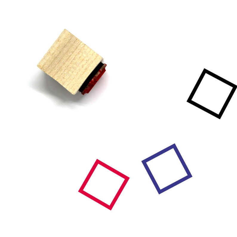 Checkbox Empty Wooden Rubber Stamp - Etsy