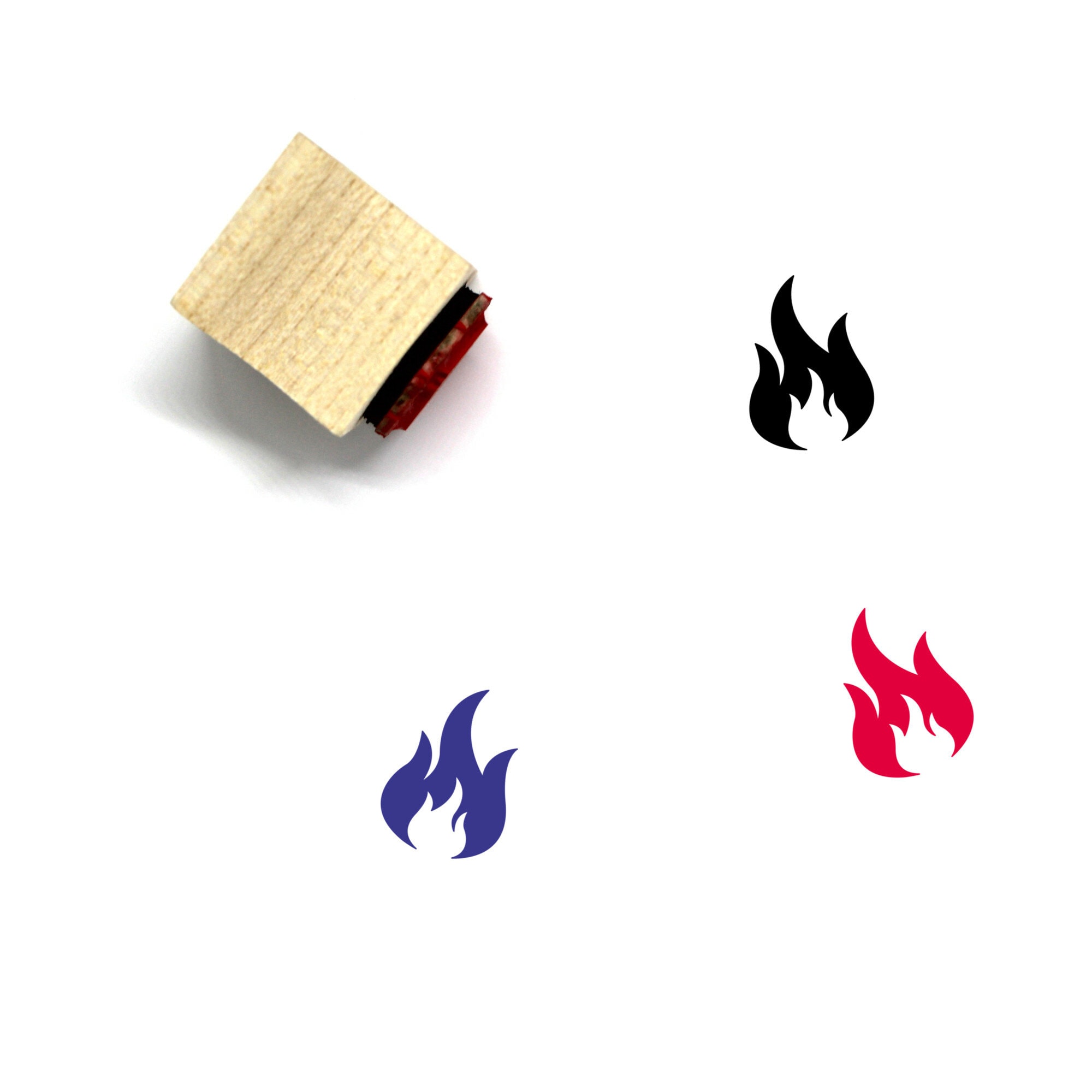 Fire Wooden Rubber Stamp - Etsy