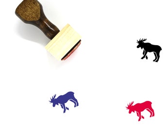 Moose Rubber Stamp - Etsy