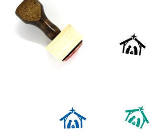 Nativity Scene/precious Gift Wood Mounted Rubber Stamps - Etsy