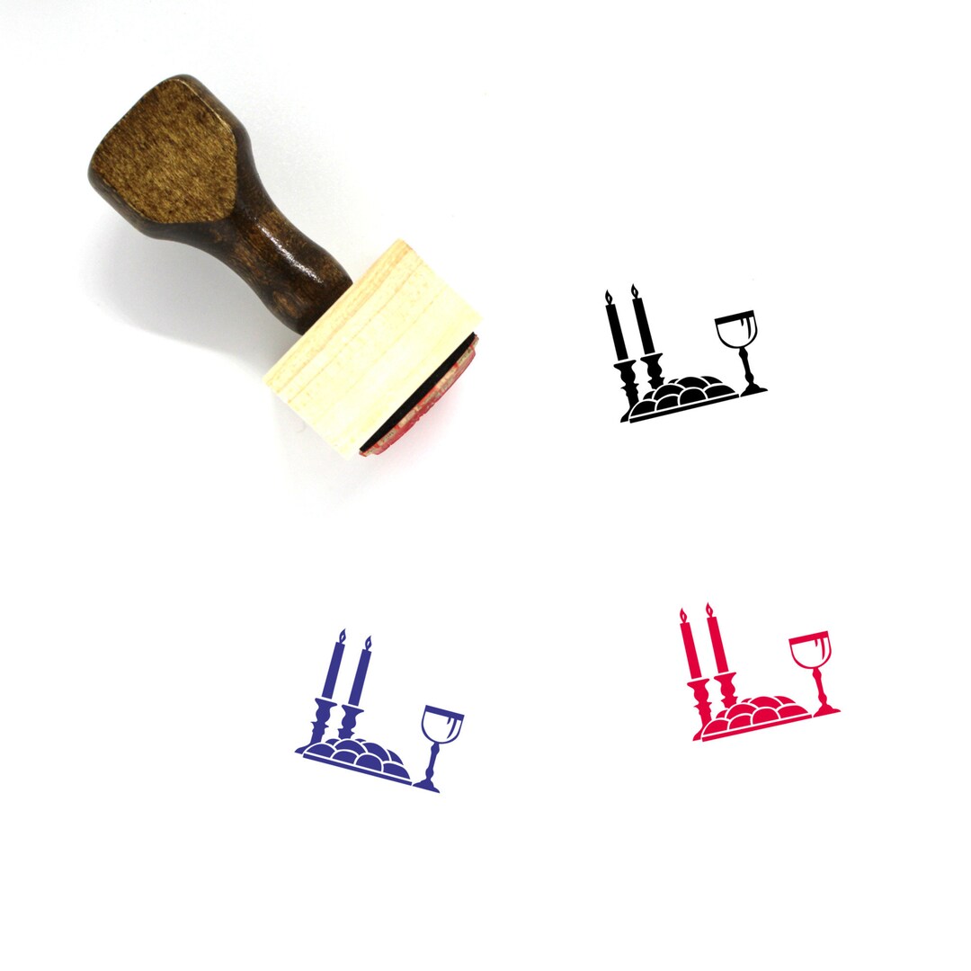 Shabbat Wooden Rubber Stamp - Etsy