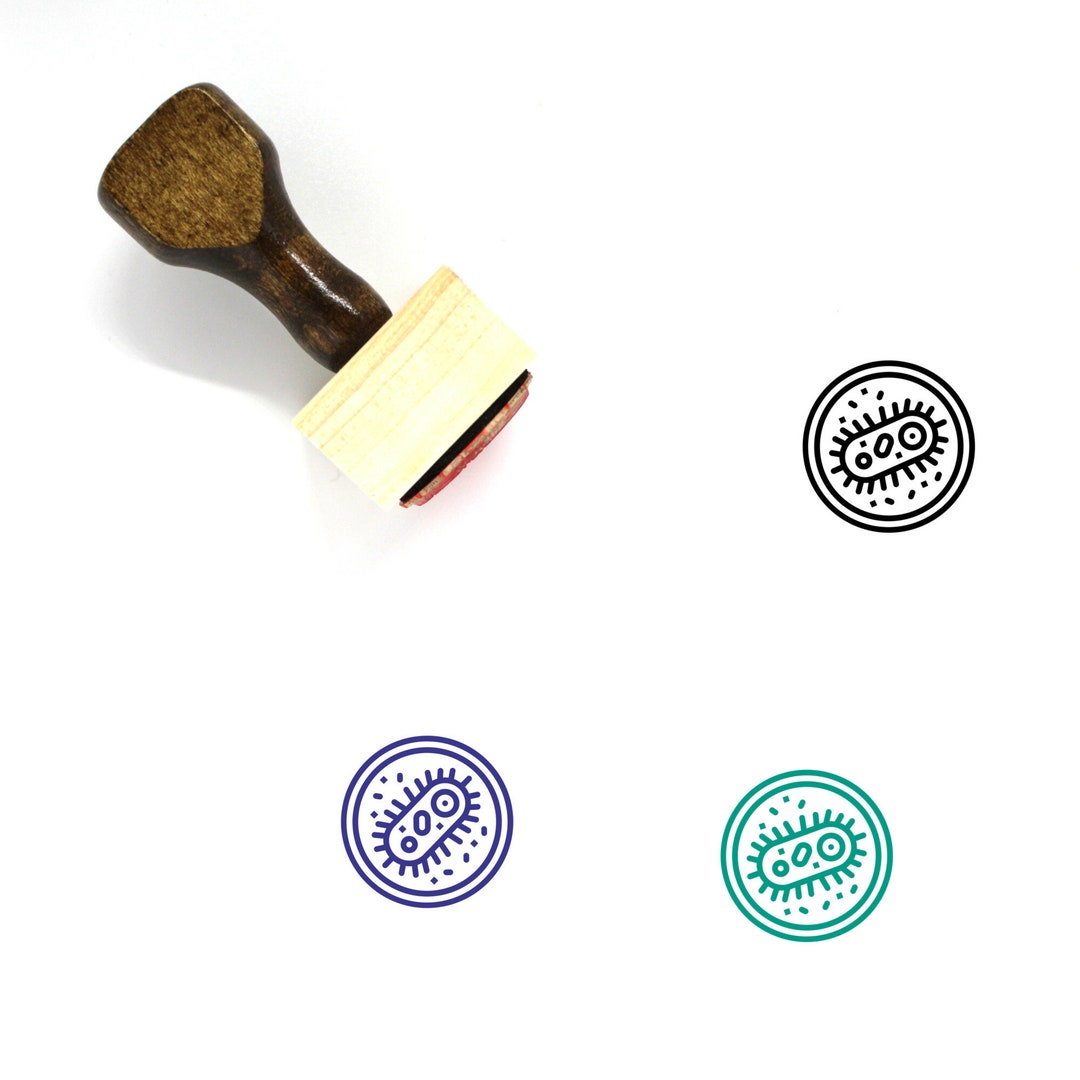 Bacteria Wooden Rubber Stamp No. 98 - Etsy