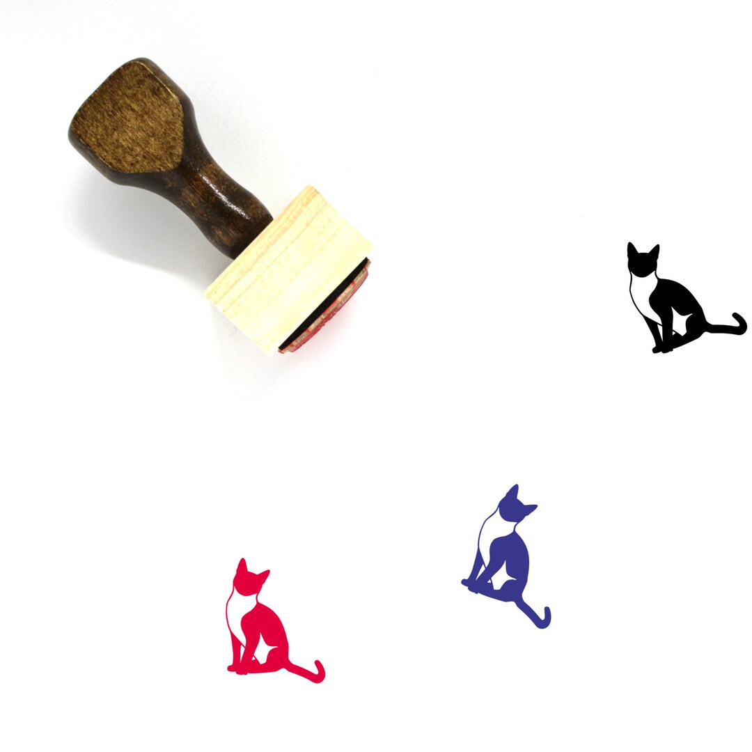 Timbre en caoutchouc en bois de chat n 184 - Etsy France