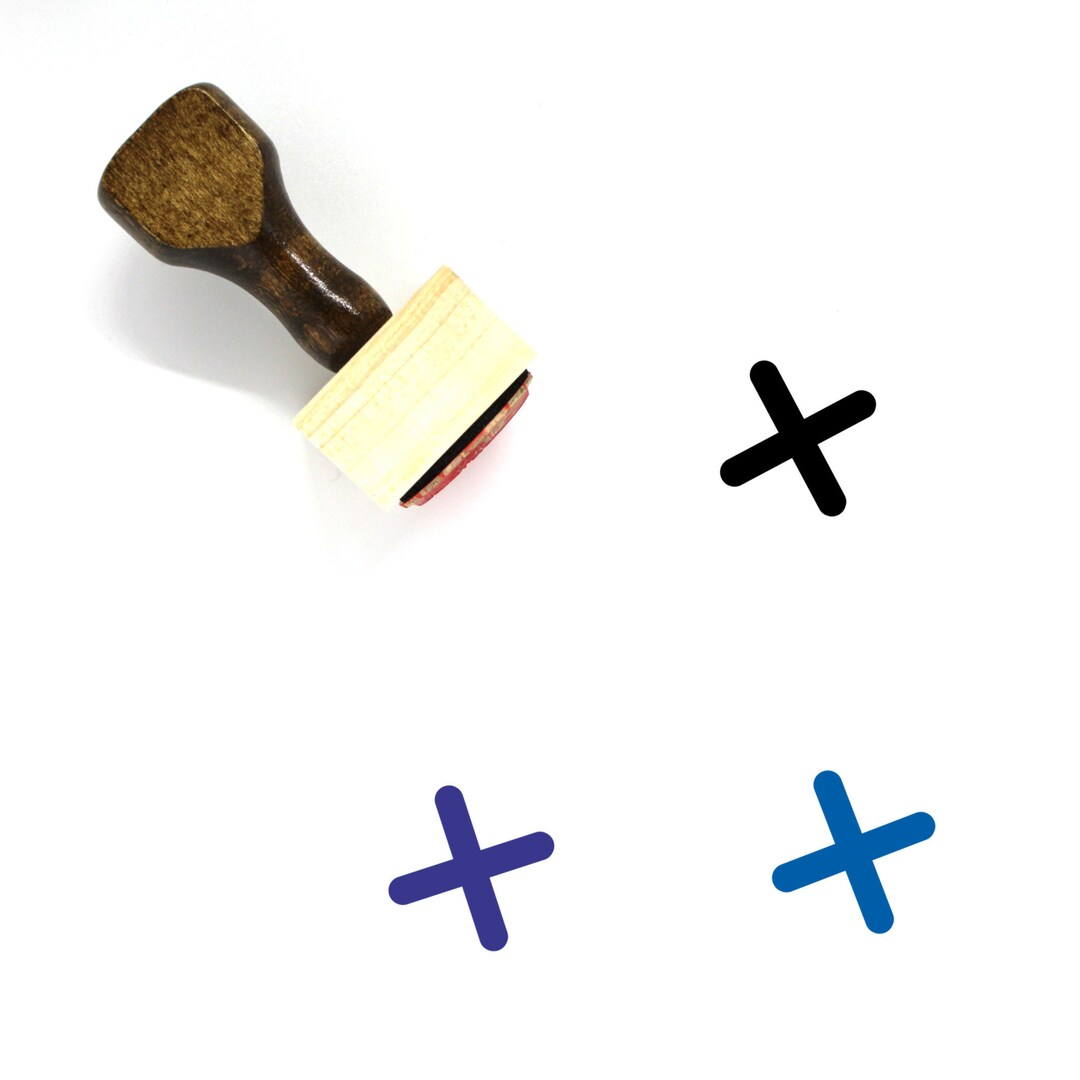 Plus Wooden Rubber Stamp - Etsy