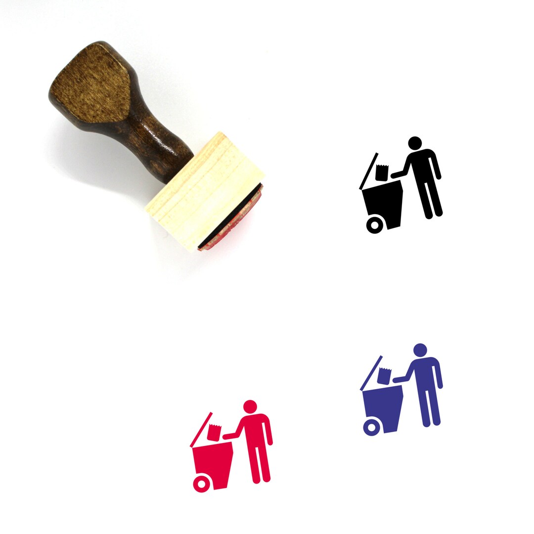 Trash Wooden Rubber Stamp No. 173 - Etsy