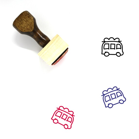 Camper Van Wooden Rubber Stamp | Etsy