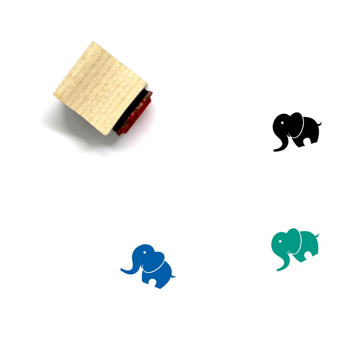 Elephant Wooden Rubber Stamp - Etsy