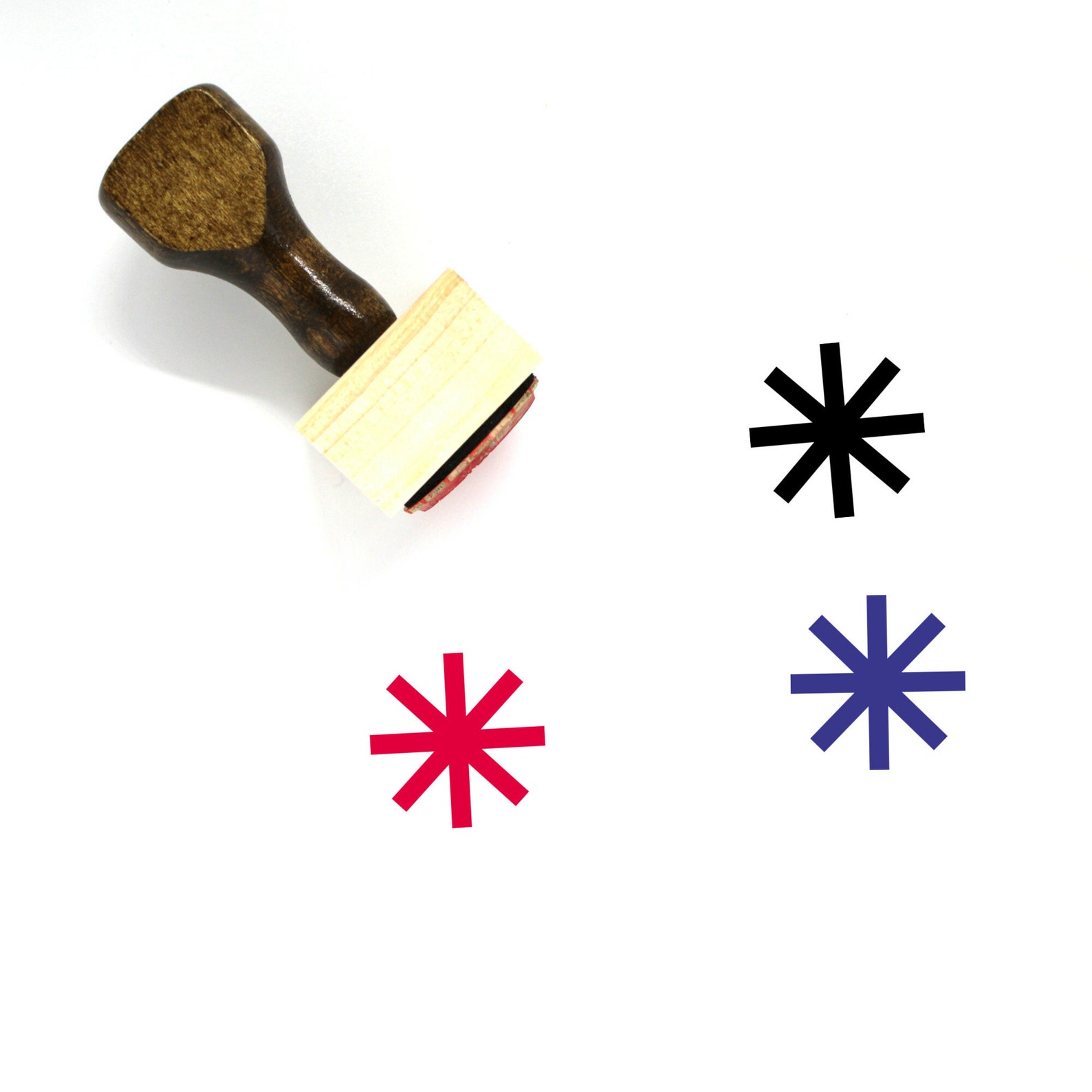 Star Wooden Rubber Stamp - Etsy