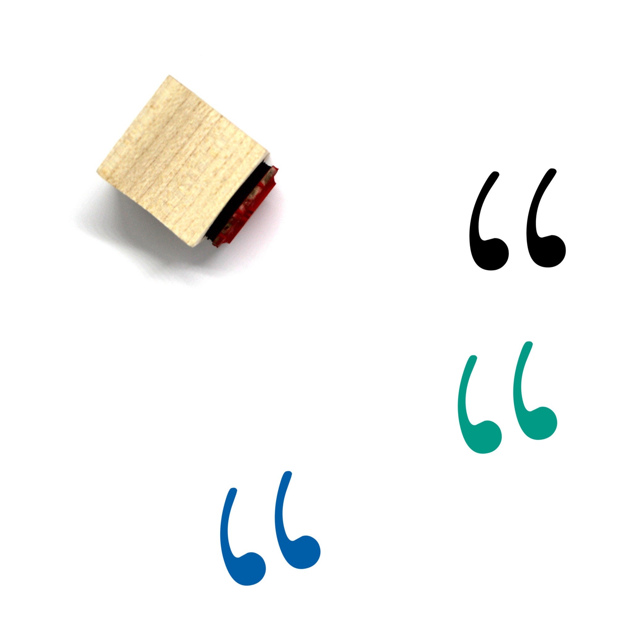 Quotation Mark Wooden Rubber Stamp No. 20 - Etsy