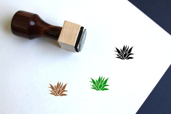 Agave Wooden Rubber Stamp | Etsy