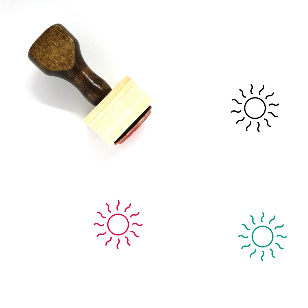 Sun Wooden Rubber Stamp - Etsy
