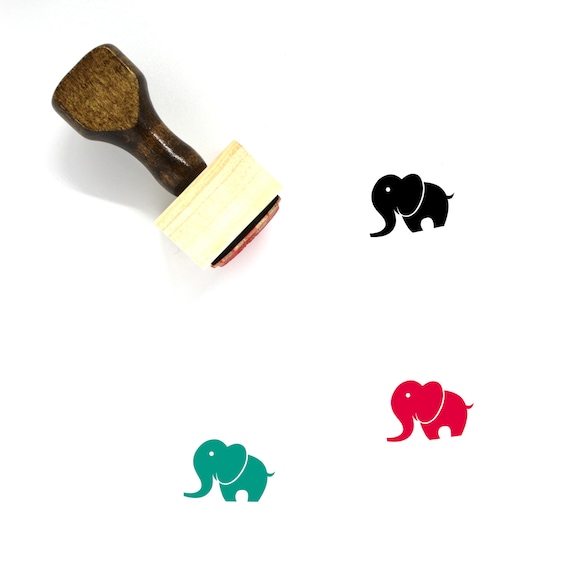 Elephant Wooden Rubber Stamp - Etsy