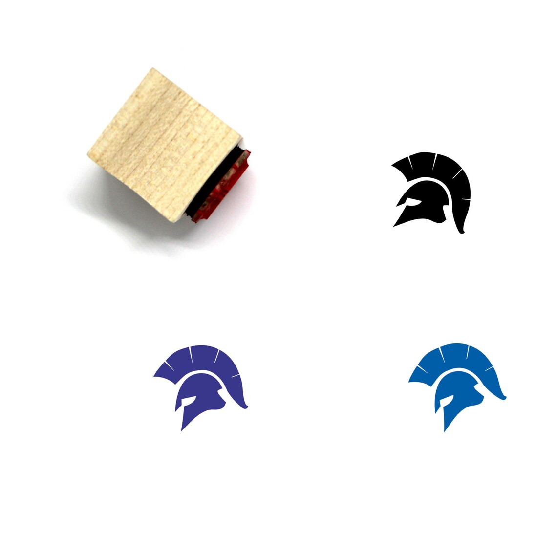 Spartan Wooden Rubber Stamp - Etsy