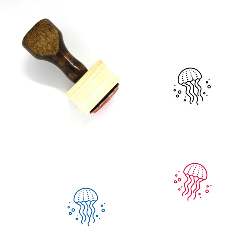 Rubber Stamp Jellyfish - Etsy