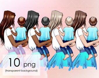 I Love Mom Clipart | Etsy