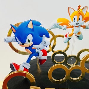 Personalized Sonic & Shadow Cake Topper: Birthday Party Decor - Etsy