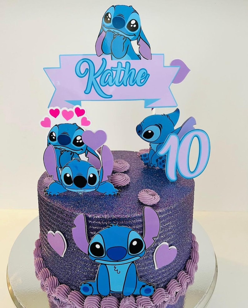 Stitch Cake Topper Stitch Party Stitch Birthday Stitch - Etsy Australia