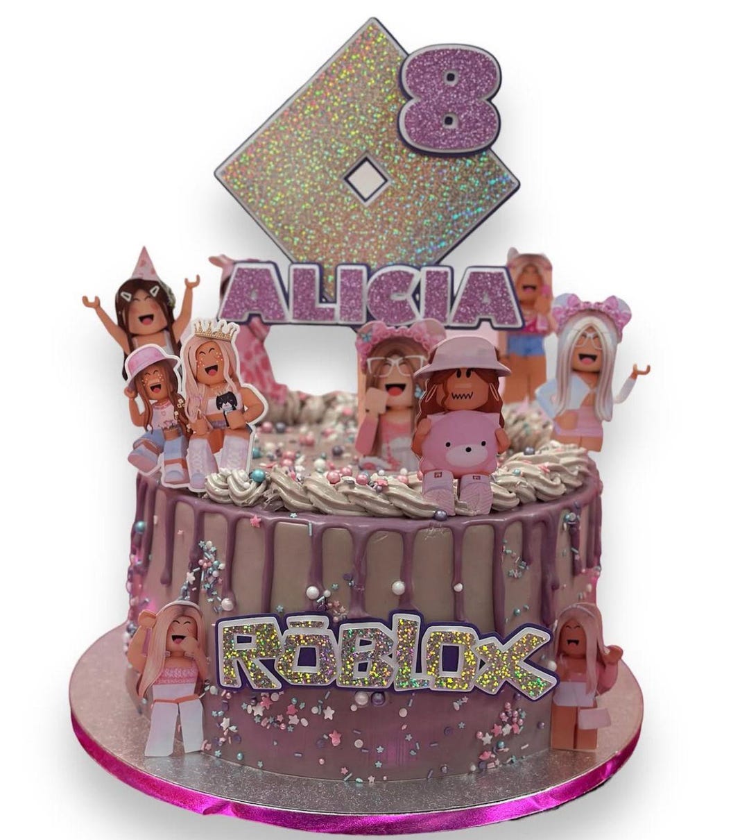 Personalized Roblox Girls Cake Topper: Birthday Party Decor - Etsy
