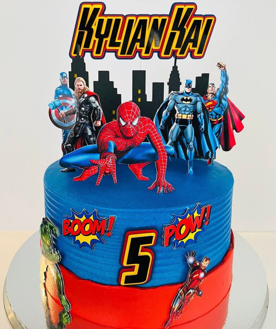 Personalized Avengers Cake Topper: Comic Birthday Party Decor - Etsy