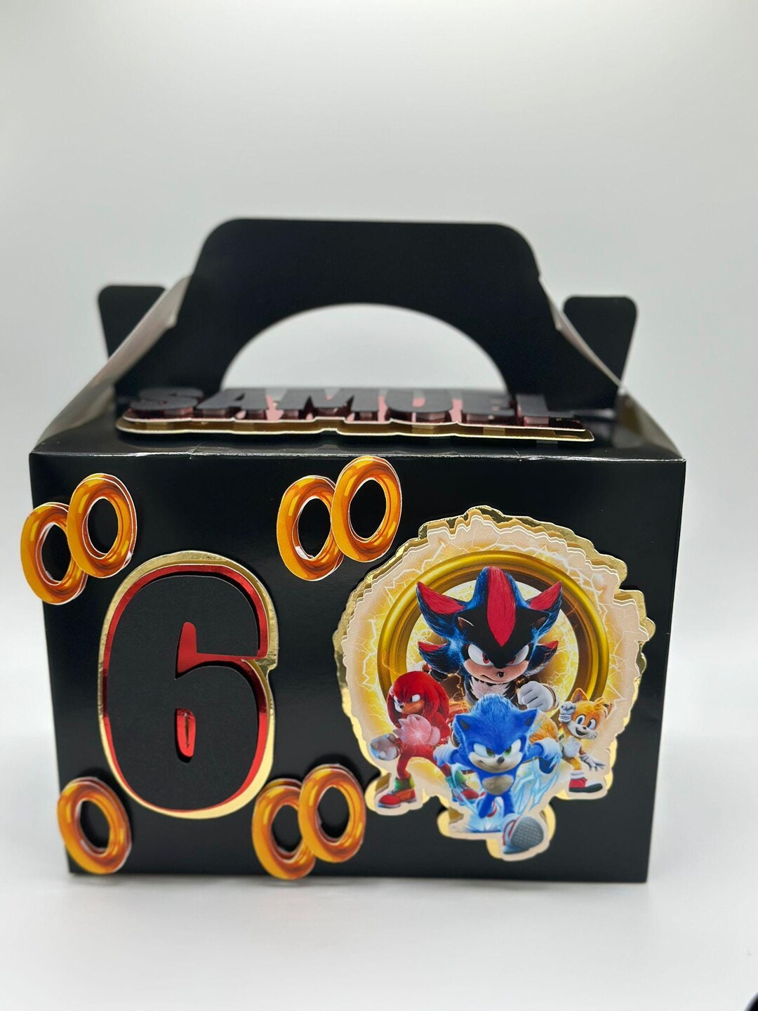 Personalized Sonic Shadow Gable Box: 3D Party Favor - Etsy