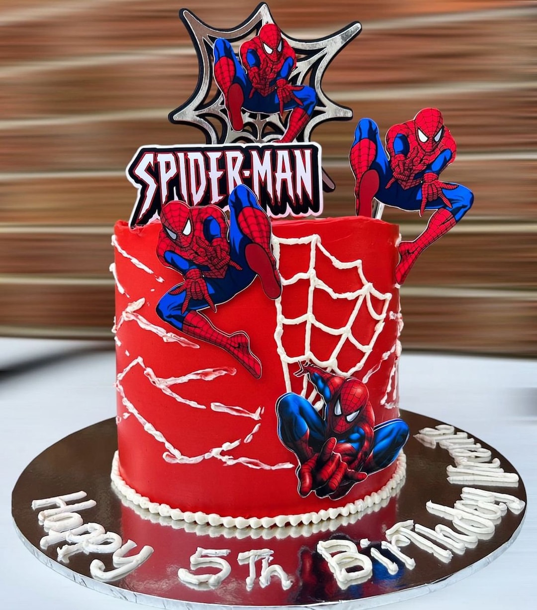 Spiderman Cake | Spider Man Cake Topper | Spider Man Birthday | Spider ...