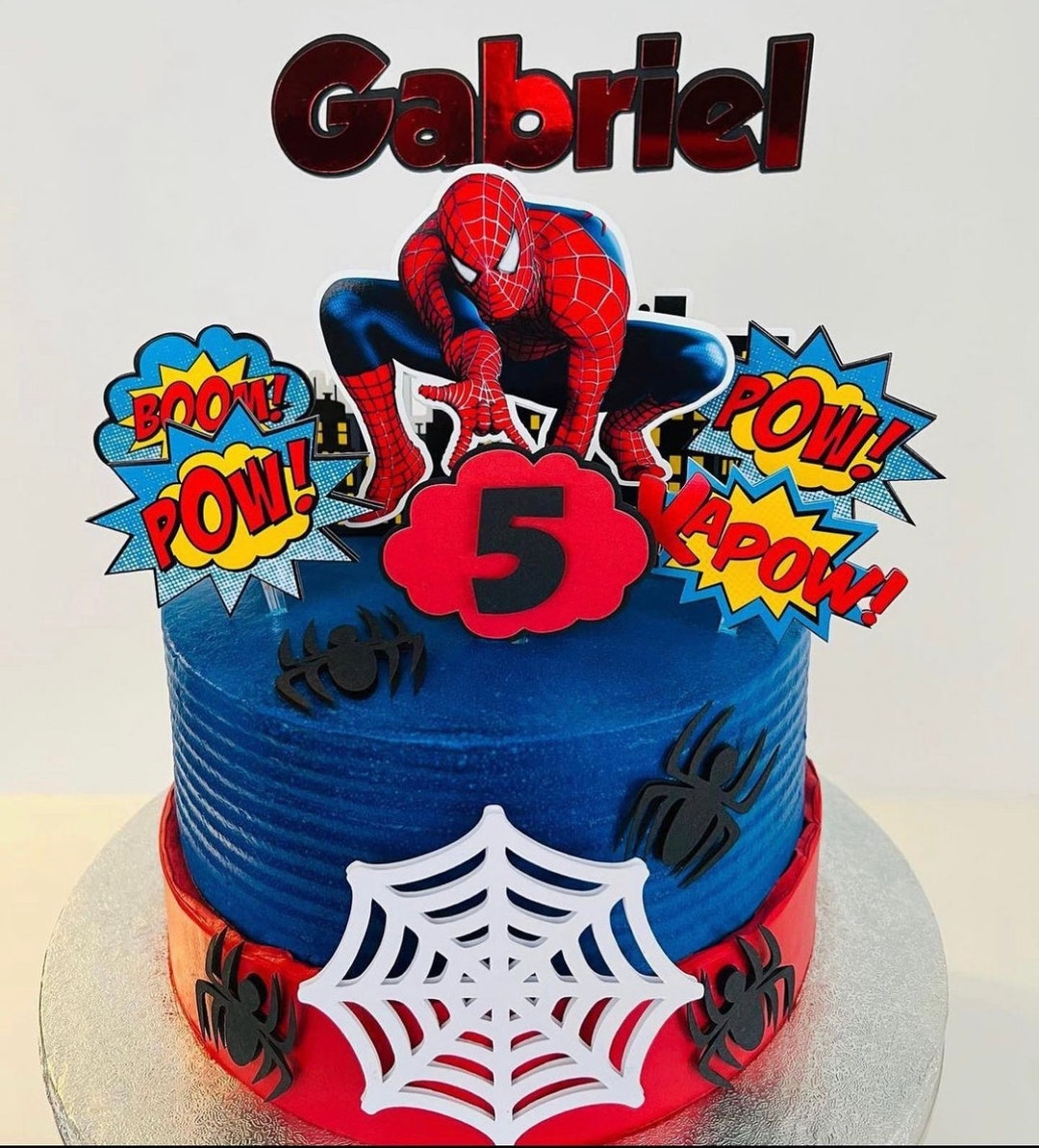 Spider Man Cake Topper | Spider Man Party | Spider Man Birthday Decor ...