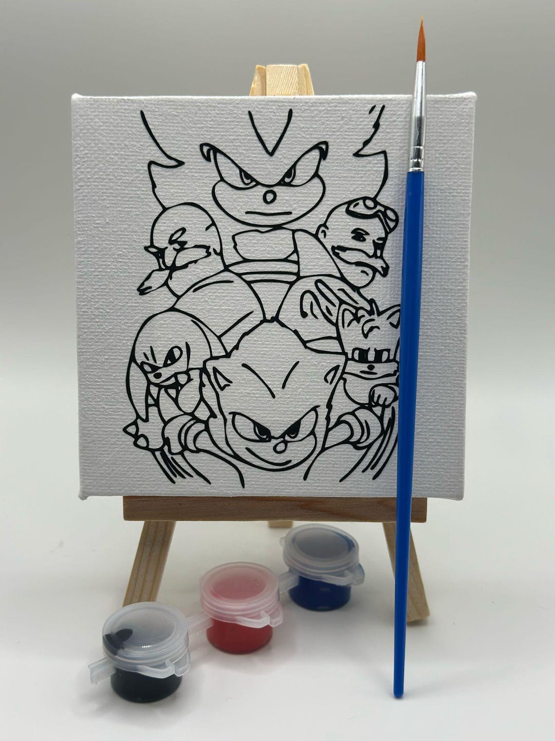 Sonic Shadow Paint Your Own Party Favour | Paint Your Own Canvas ...