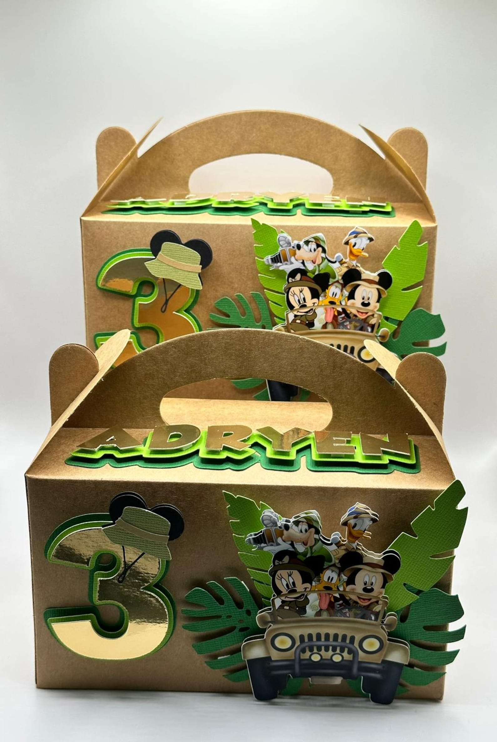 Mickey Safari Gable Box Mickey Safari Party Box Mickey Safari Favour ...