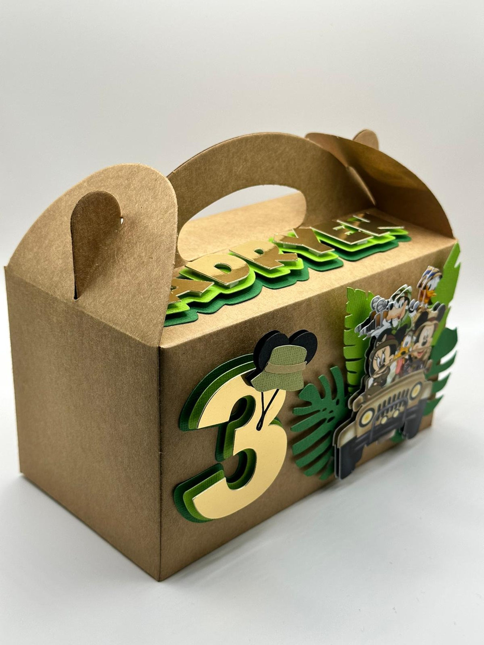 Mickey Safari Gable Box Mickey Safari Party Box Mickey Safari Favour ...
