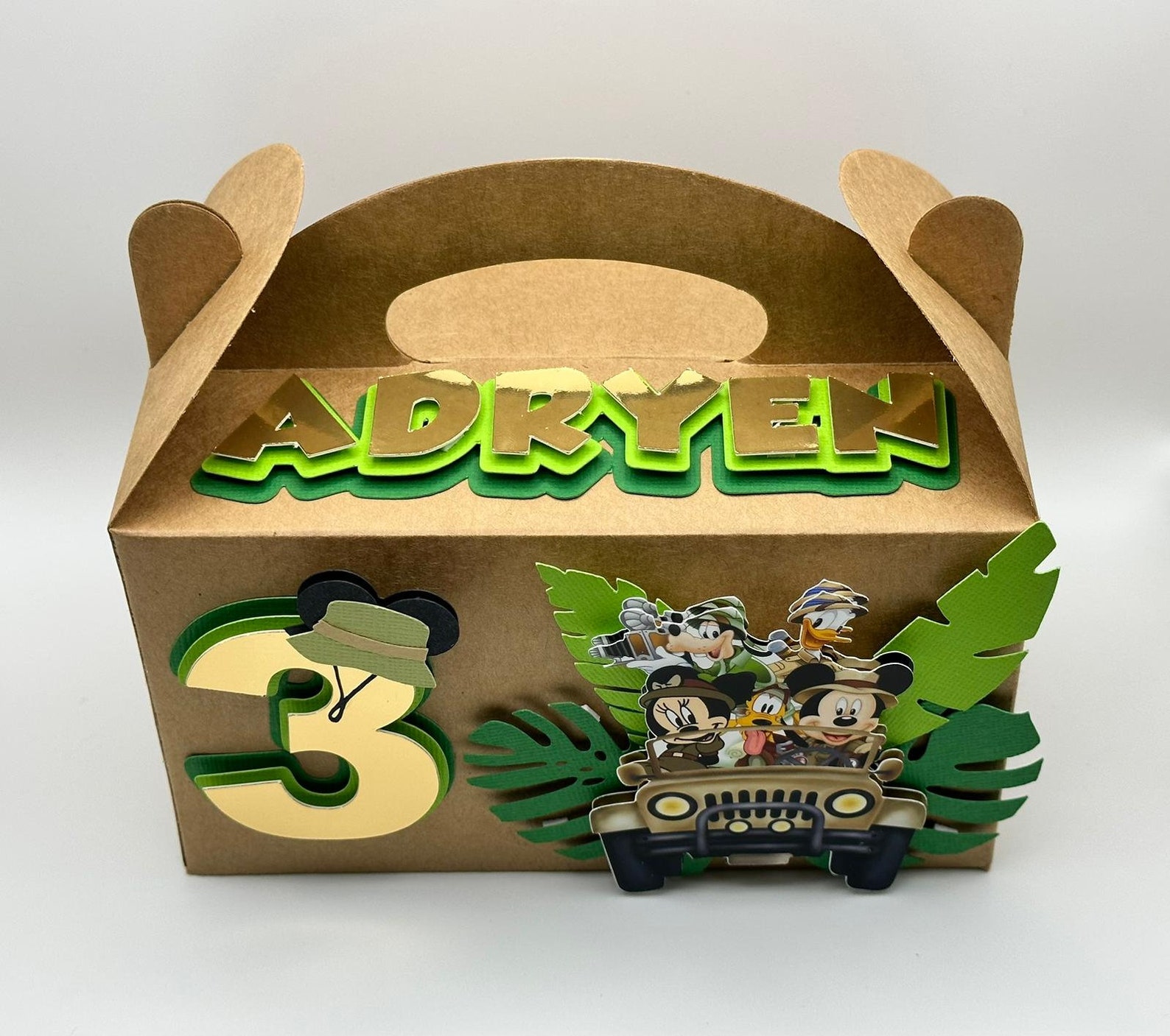 Mickey Safari Gable Box Mickey Safari Party Box Mickey Safari Favour ...