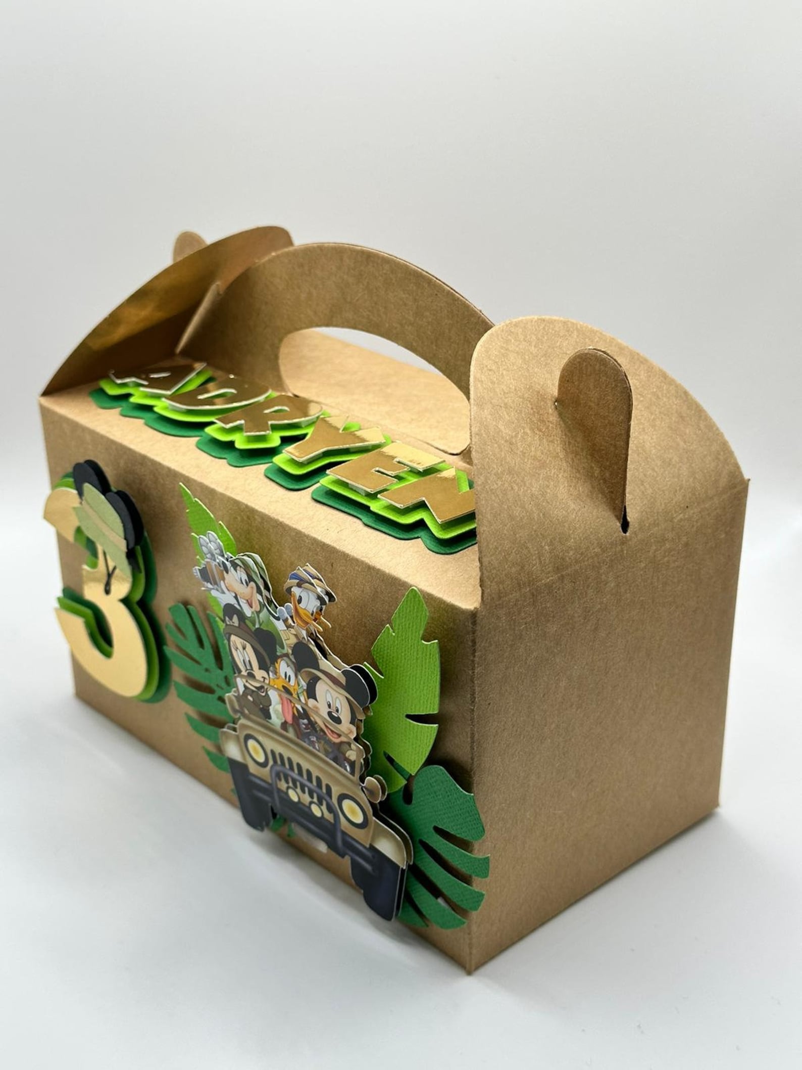 Mickey Safari Gable Box Mickey Safari Party Box Mickey Safari Favour ...