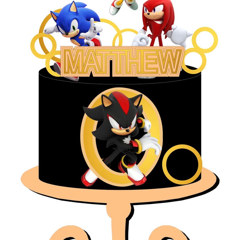 Sonic Cake Topper - Etsy