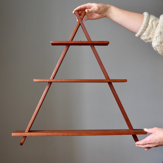 Storage & Organization Vintage DANISH Teak Wood Pyramid Shelf or Amager ...