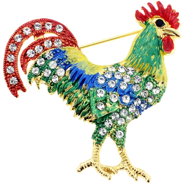 Rooster Pin - Etsy