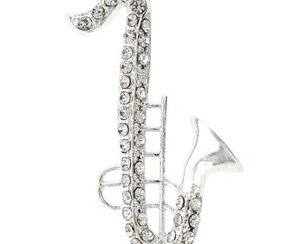 Saxophone Brooch | Etsy