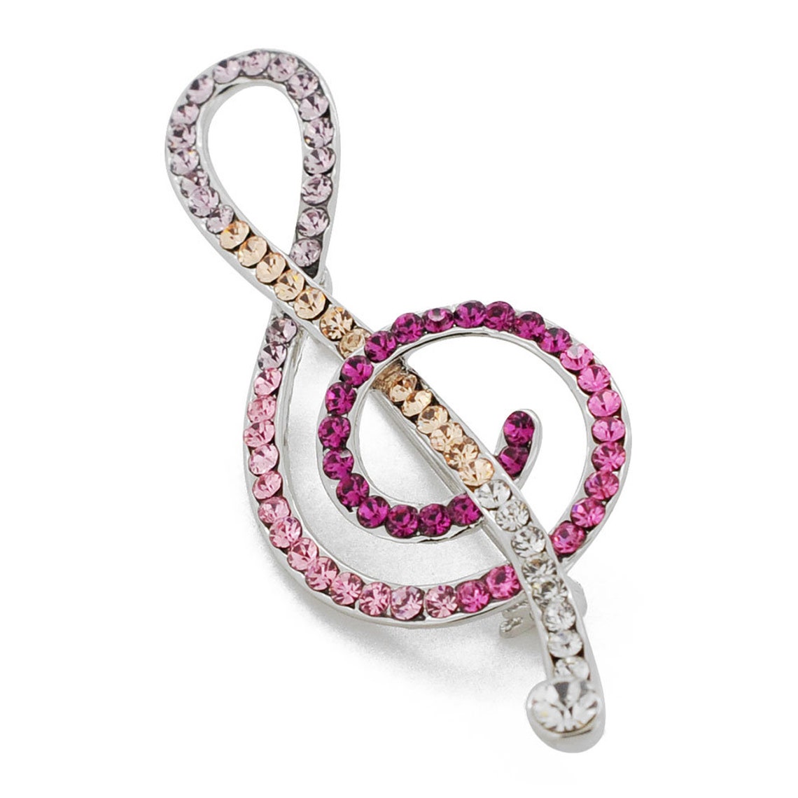 Multi Red Music Note Swarovski Crystal Pin Brooch | Etsy