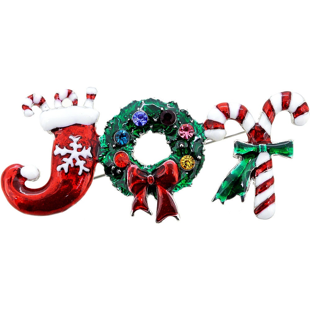 Joy Christmas Pin for sale | Only 2 left at -75%