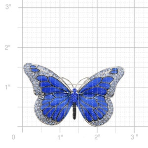 Blue Monarch Butterfly Crystal Pin Brooch - Etsy