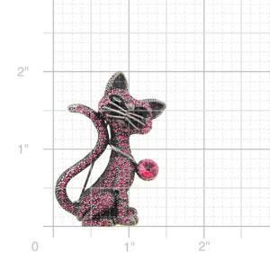 Vintage Fuchsia Cat Pin Brooch - Etsy