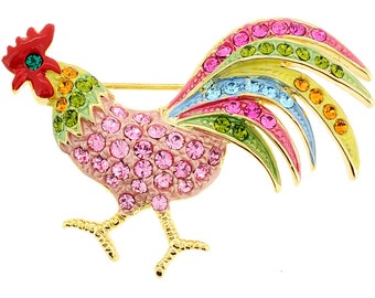 Rooster Pin | Etsy